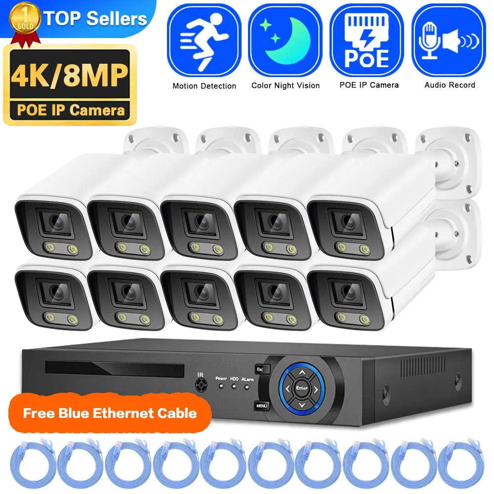 DHgate.com:4K UHD PoE Security System - 10CH NVR + 8MP Outdoor Color ...