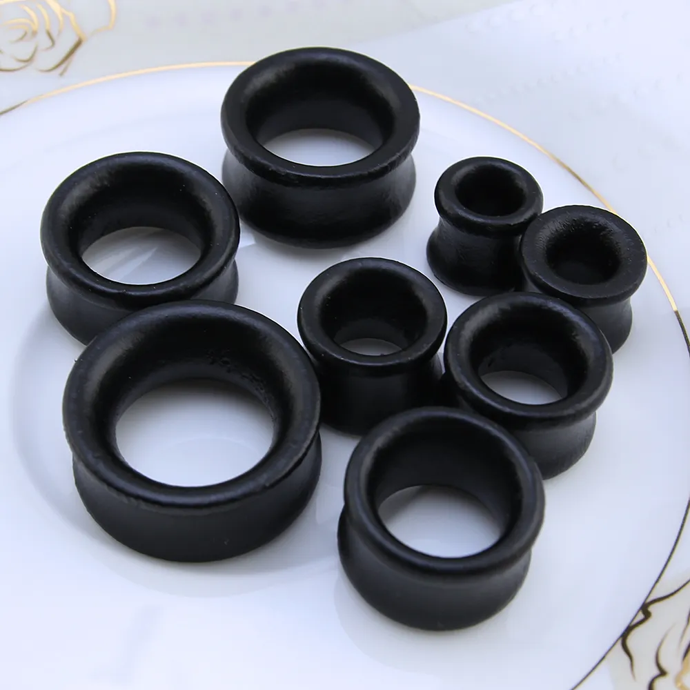 8-25mm Black Wood Ear Plugs Body Jewelry Wooden Ear Gauges Tunnel ...