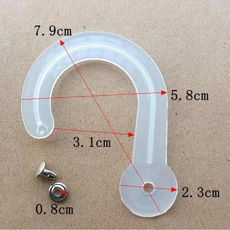 100 Pack Heavy Duty Plastic Header Hooks: Fabric & Leather Sample ...