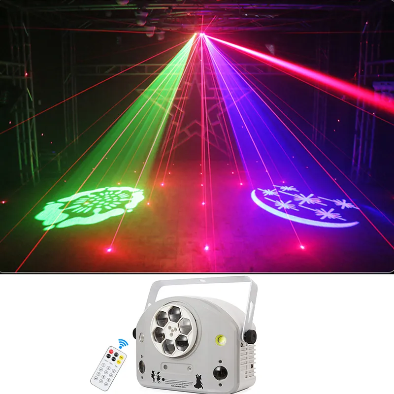 4 In 1 LED Laser Strobe Disco Light With Remote For Home Party, Bar ...