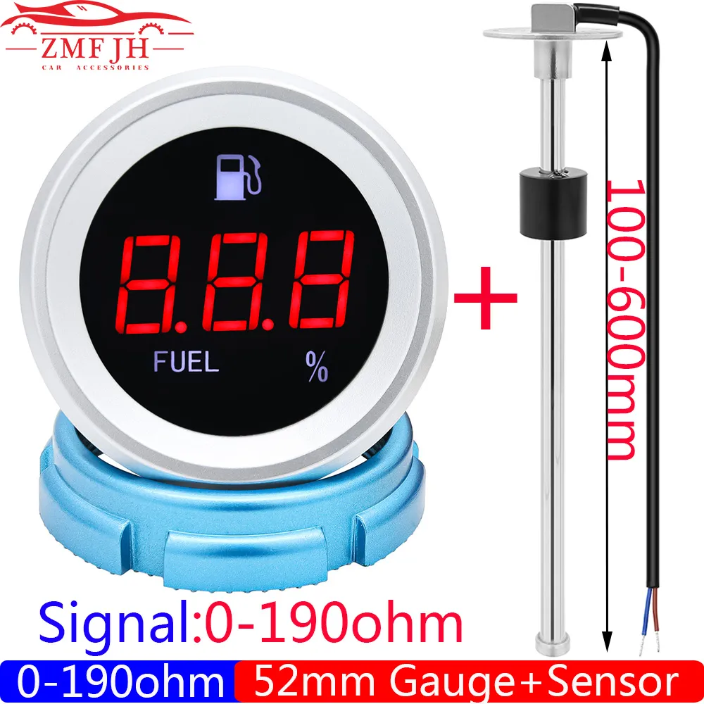Digital Fuel Level Gauge With Red Light, 52mm Indicator & 100 500mm ...