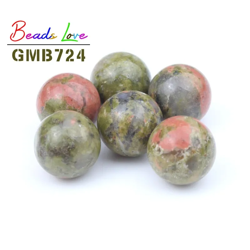 Natural Stone Beads Without Holes 8mm 10mm 12mm Round Clay and Crystal ...