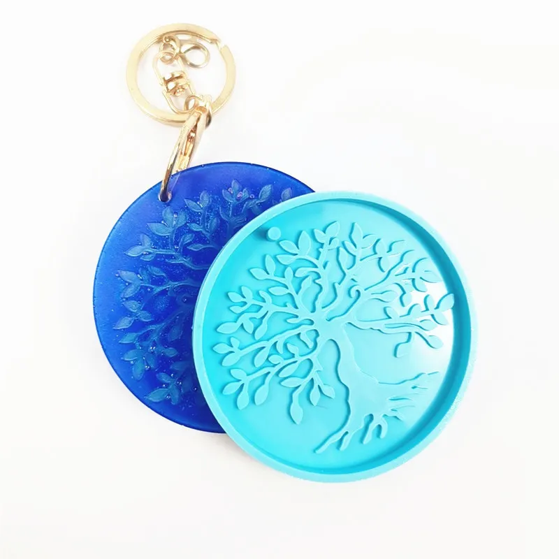 DHgate.com:DIY Life Tree Crystal Keychain Mold Kit - Mirror Epoxy ...