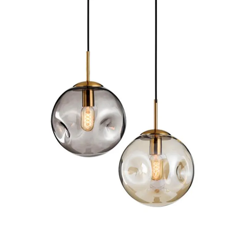 Contemporary LED Glass Ball Pendant light shop for Loft, Living Room ...