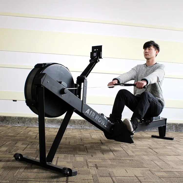 Sleek Foldable Air Rowing Machine: Portable Home Gym Fitness Cardio ...