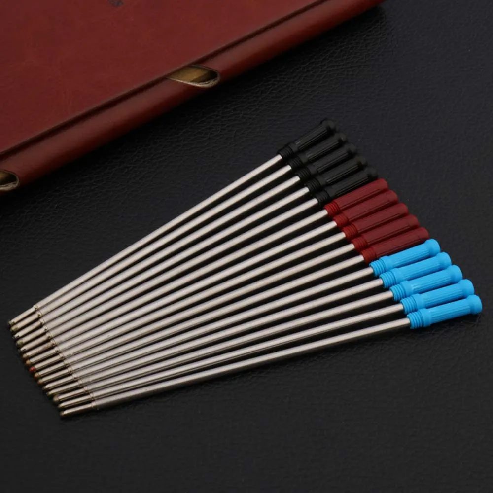 10-Pack Metal Pen Refills, 116mm Rotating Ballpoint Pen Refills for ...