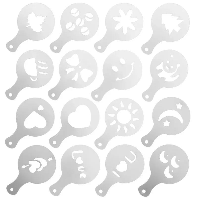 DHgate.com:16-Pack Coffee Stencils - Fancy Foam Cake Stencils for ...