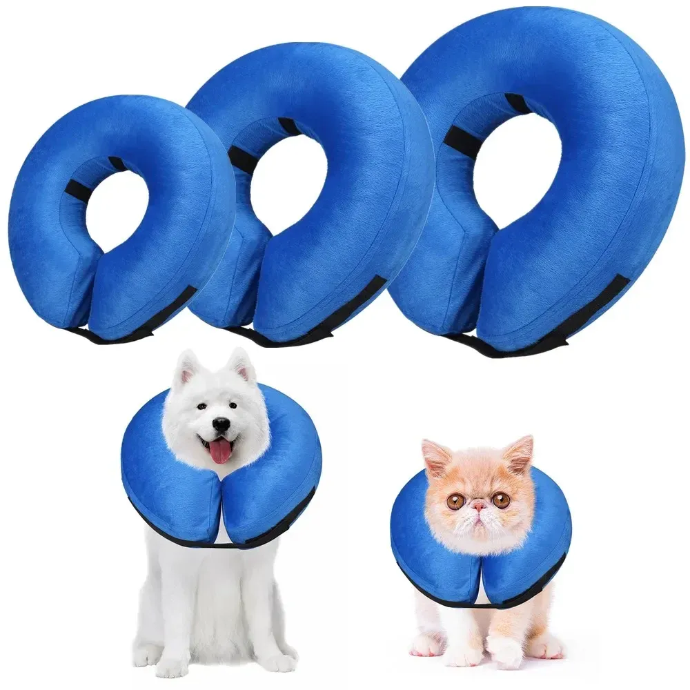 Dog Cone After Surgery, Protective Inflatable Dog Collar, Soft Pet ...