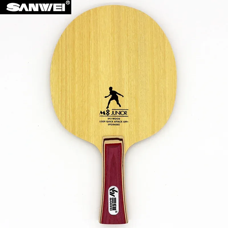 Buy Ping Pong Paddles: 5 Ply Wood Table Tennis Blade, Long/Short Handle ...