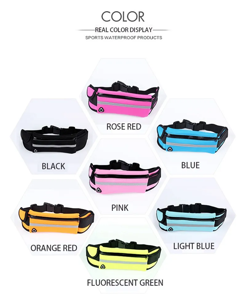 Women Sports Bag Running Waist Bag Jogging Portable Waterproof Cycling ...