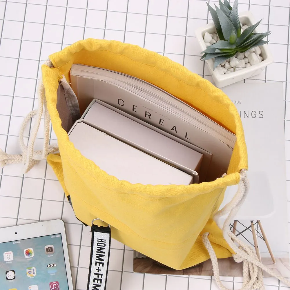 Canvas Drawstring Backpack: Versatile School & Gym Bag - Shop Now! from ...