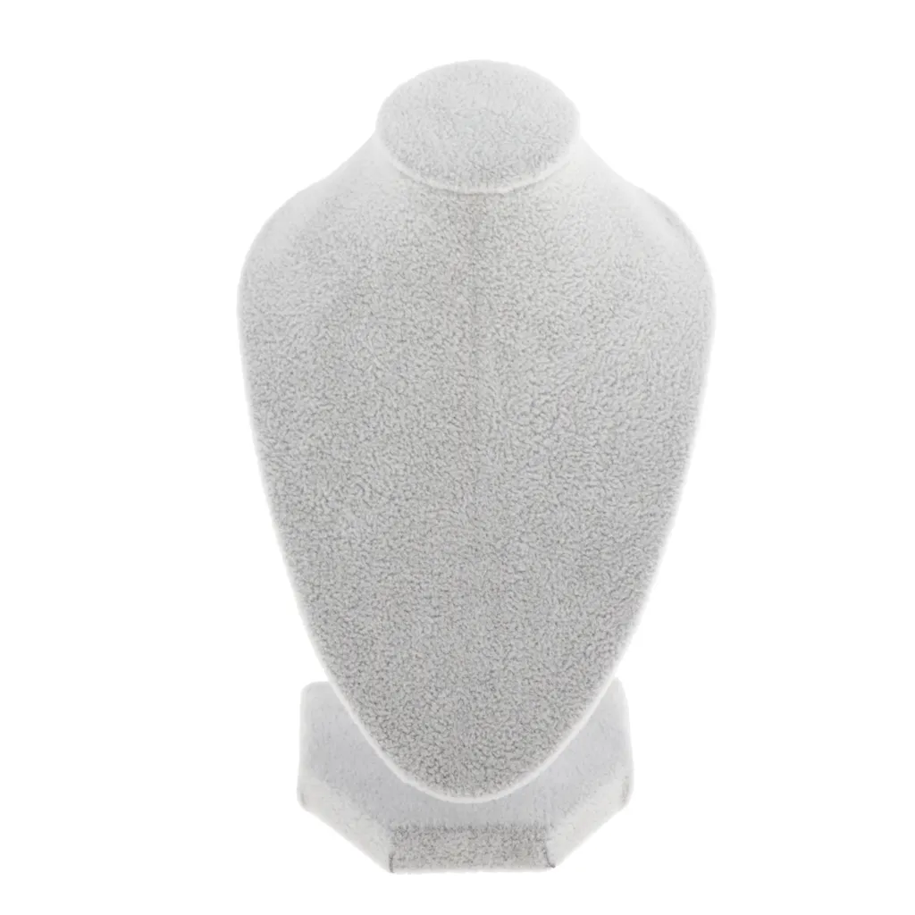 Velvet Necklace Bust Display Rack, Jewelry Pendant Chain Display Holder ...
