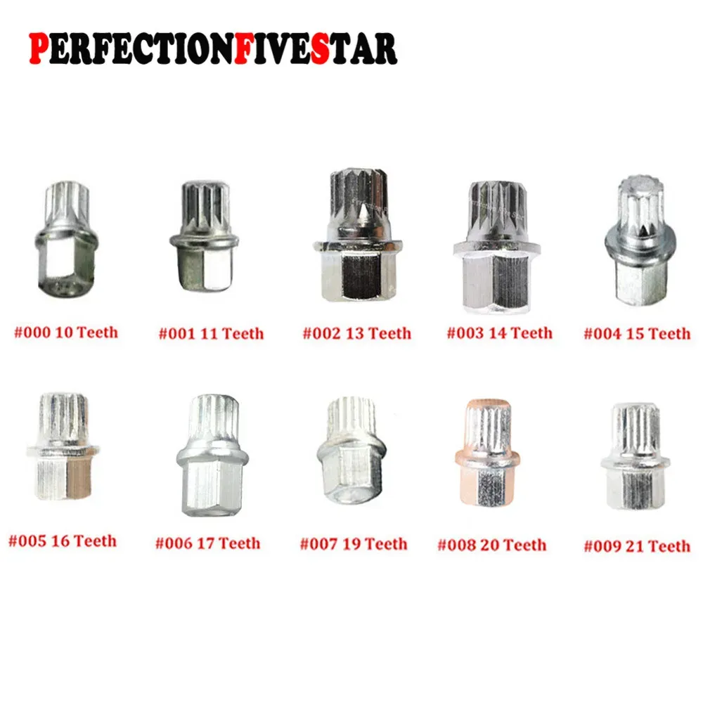 DHgate.com:Anti-Theft Wheel Bolt Lock Nut Key Adapter Set #0 to #9 for ...