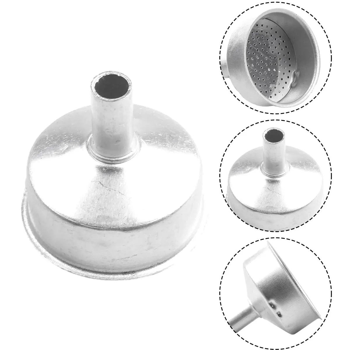 DHgate.com:Aluminum Moka Pot Powder Tank Coffee Funnel, Reusable Coffee ...