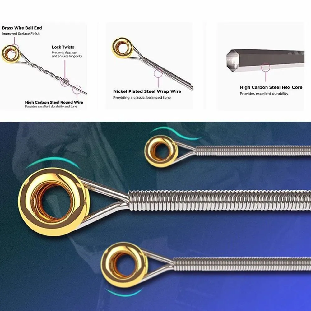 Electric Guitar Strings Cobalt Nickel Alloy for Rock and Acoustic ...