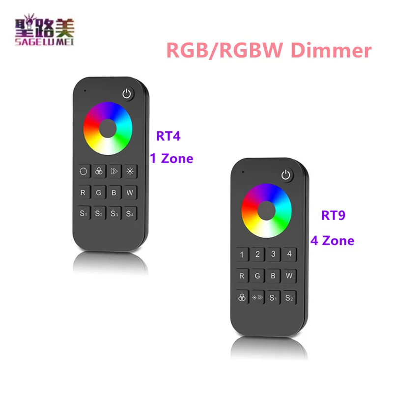 Touch Wheel RF Remote Dimmer for LED Strip Lights - RGB, RGBW, CCT ...