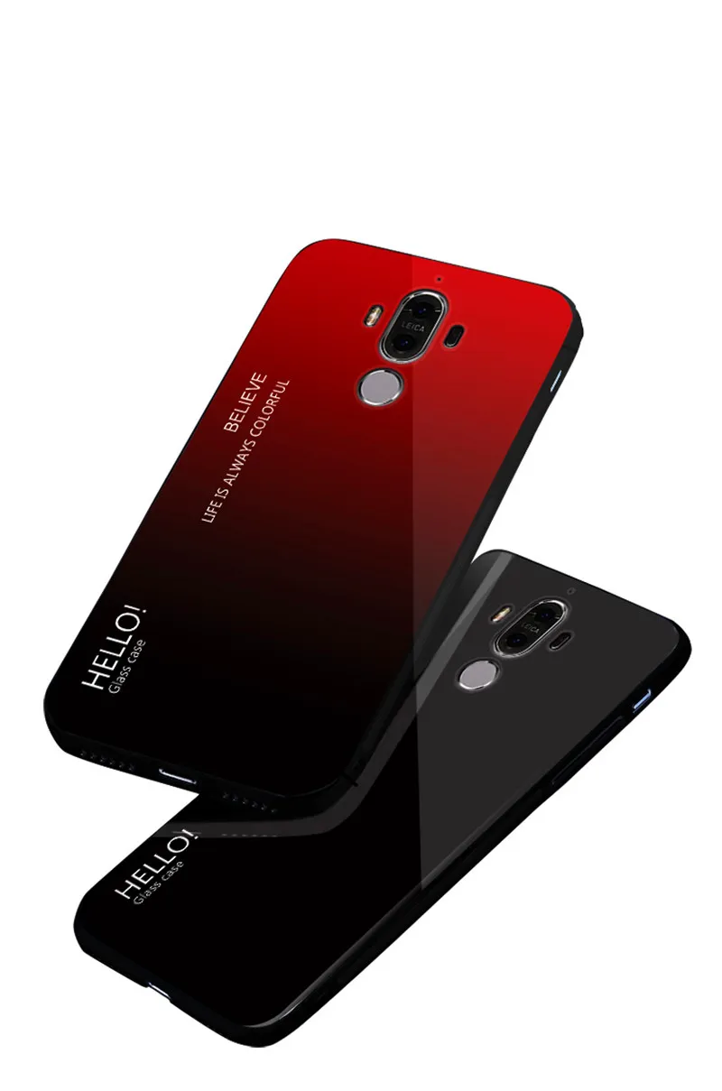 Gradient Tempered Glass Case for Huawei Mate 9 & 9 Pro, Aurora Back ...