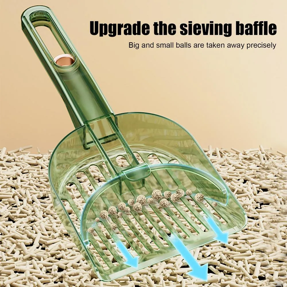 Durable Litter Box Scoop - Ergonomic Cat Litter Box Scooper with Angled ...