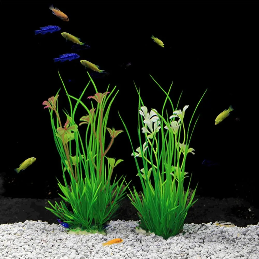 Green Artificial Aquarium Plants Underwater Weed Simulation Plastic ...