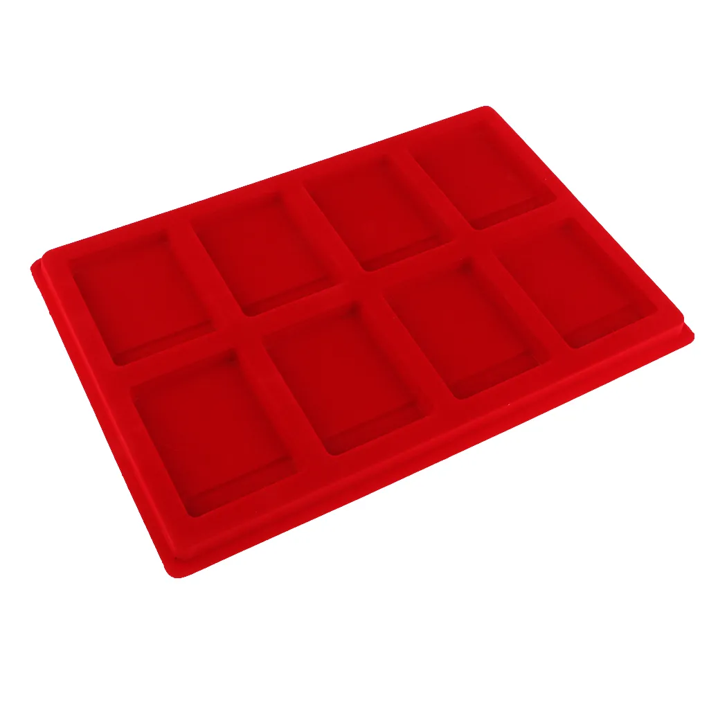 8 Grid Velvet Frame Coin Display Tray Holder for NGC Coin Display Box ...