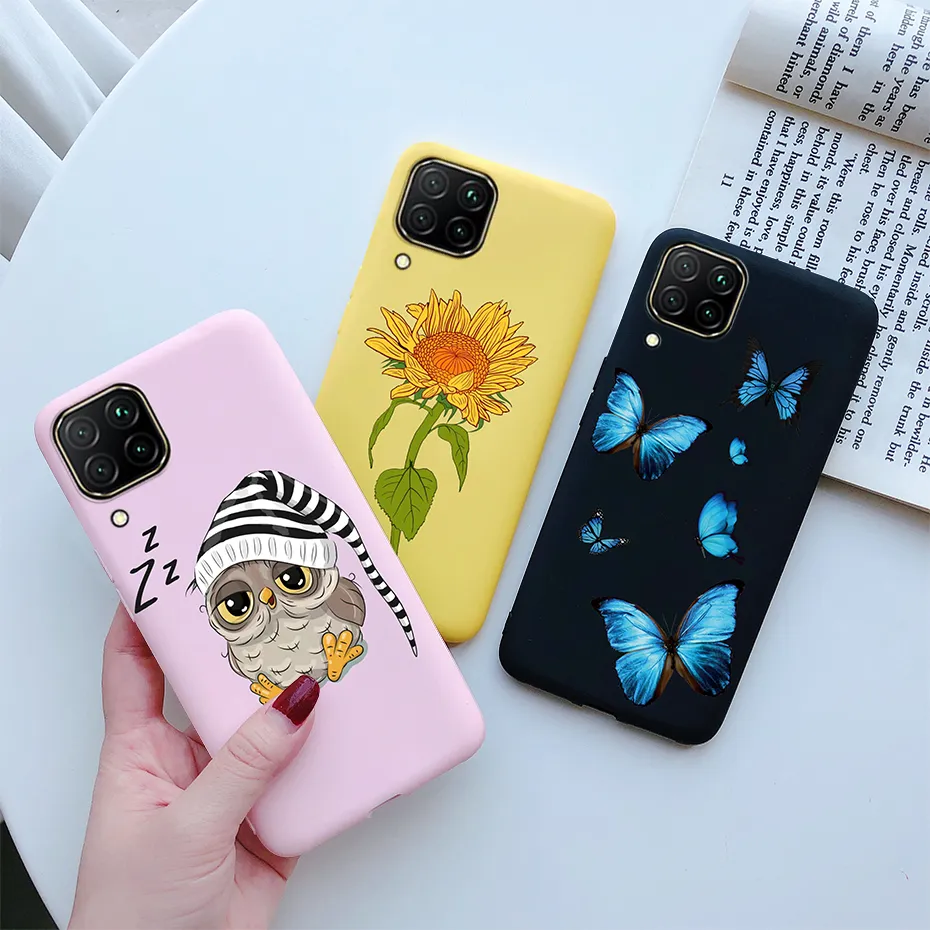 Samsung Galaxy A12 Case with Heart and Flower Design Bumper Cover for ...
