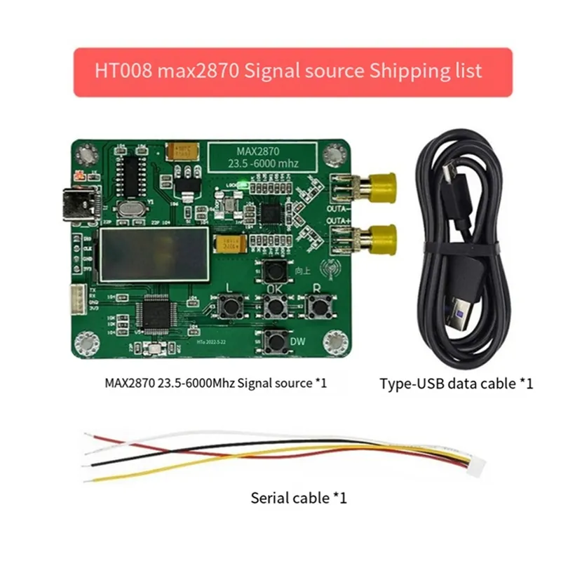 DHgate.com:MAX2870 HT008 Signal Source STM32 Signal Generator, 23.5-6000Mhz with Point/ Sweep ...