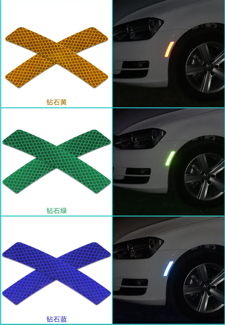 Reflective Decals for Cars Wheel Rim Tape Safety Warning Stickers from ...