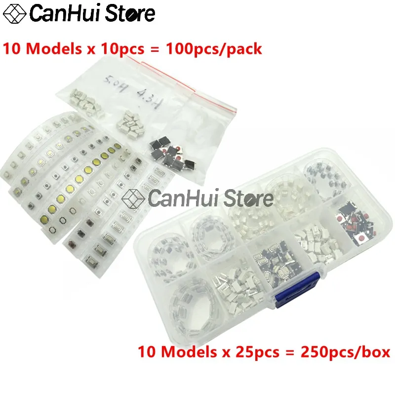 Micro SMD SMT Tactile Push Button Switches Kit for Electronics Repair ...
