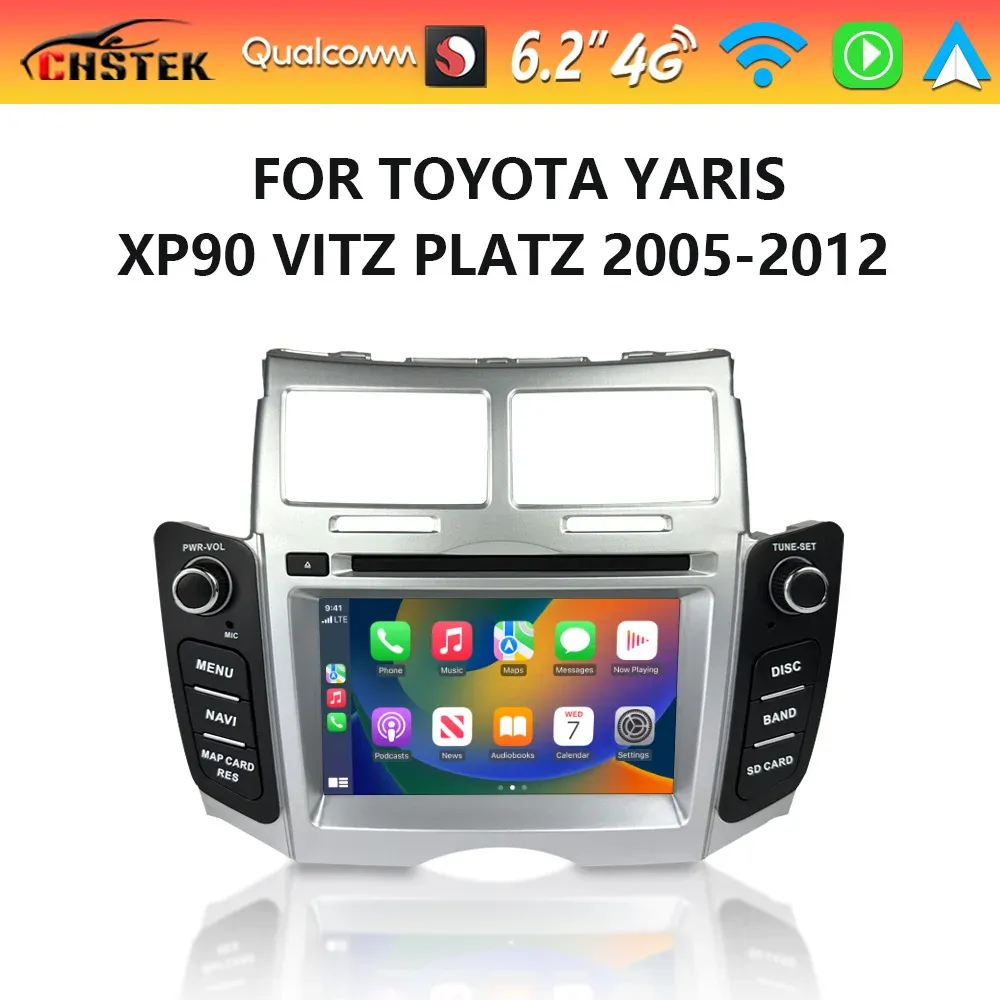 Qualcomm Android Car Radio DVD Player with CarPlay and WiFi for Toyota ...