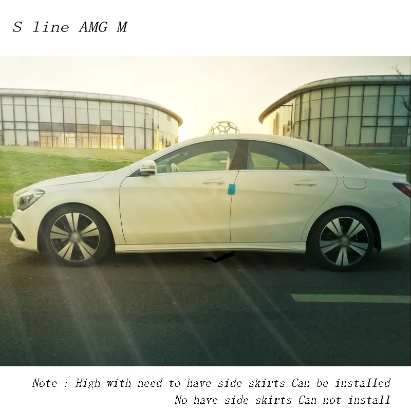 Mercedes Benz Decals Stickers: Stainless Steel Side Skirt Car Stickers ...