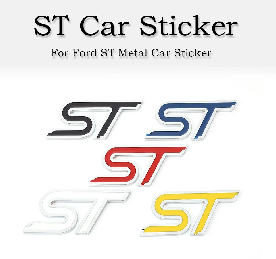 3D Car Sticker Emblem Badge Front Hood Grill Decals For Ford ST Focus ...