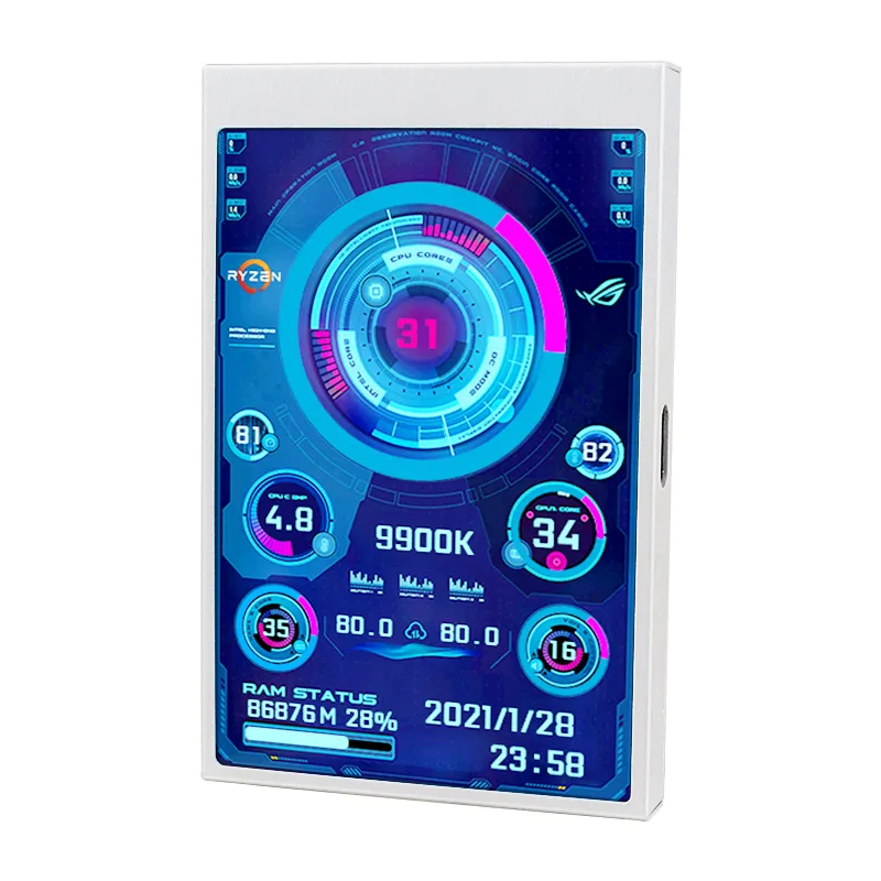 Type C 320480 IPS LCD Secondary Screen For Computer RAM GPU HDD CPU ...