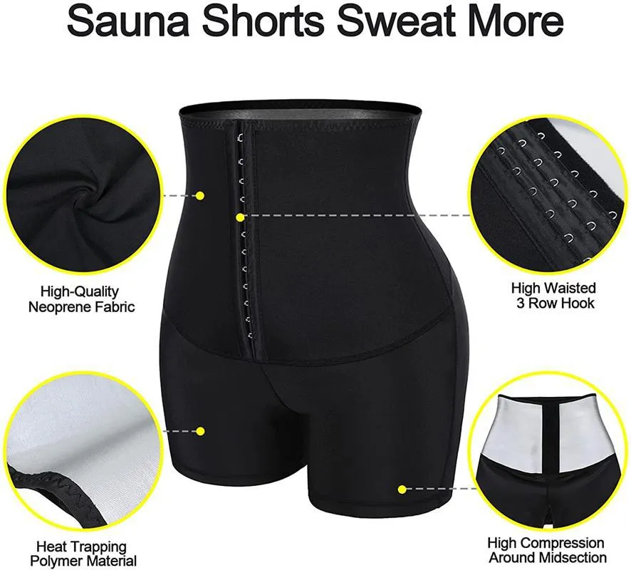 Women's High-Waisted Slimming Sweat Sauna Pants for Weight Loss and ...