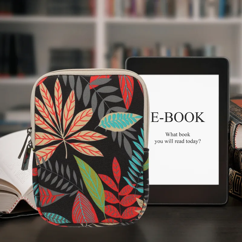 E-reader Ebook Sleeve Canvas Protective Cover for Electronic Book ...