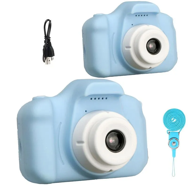 Mini Kids Camera: Rechargeable Digital Camera with Colorful Rope, 2 ...
