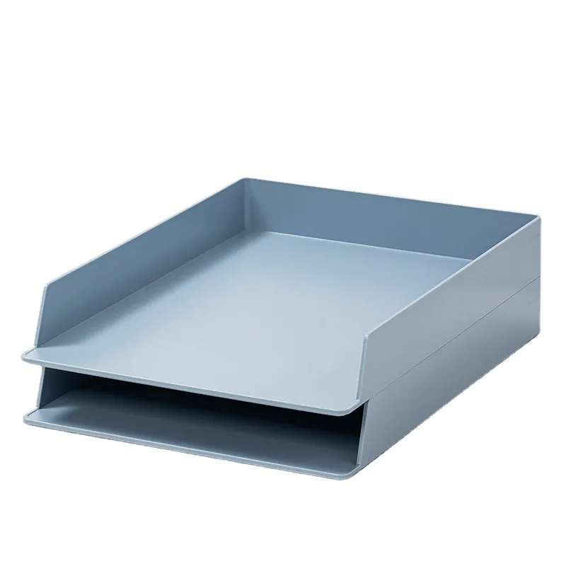 Nusign A4 Wooden Desktop File Organizer Double Layer Desk File Drawer ...