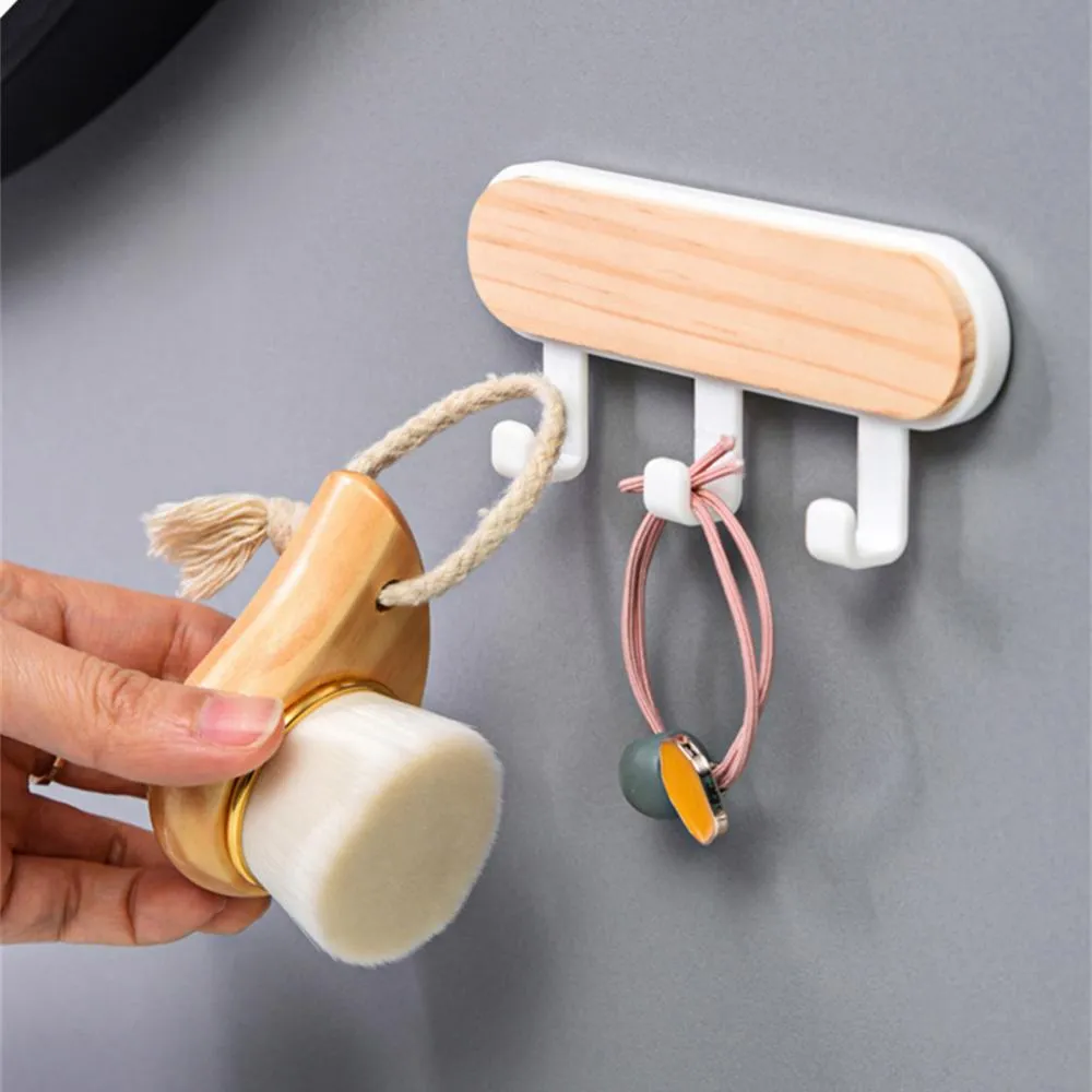 DHgate.com:Premium Self-Adhesive Wooden Hook Hangers for Wall Door ...