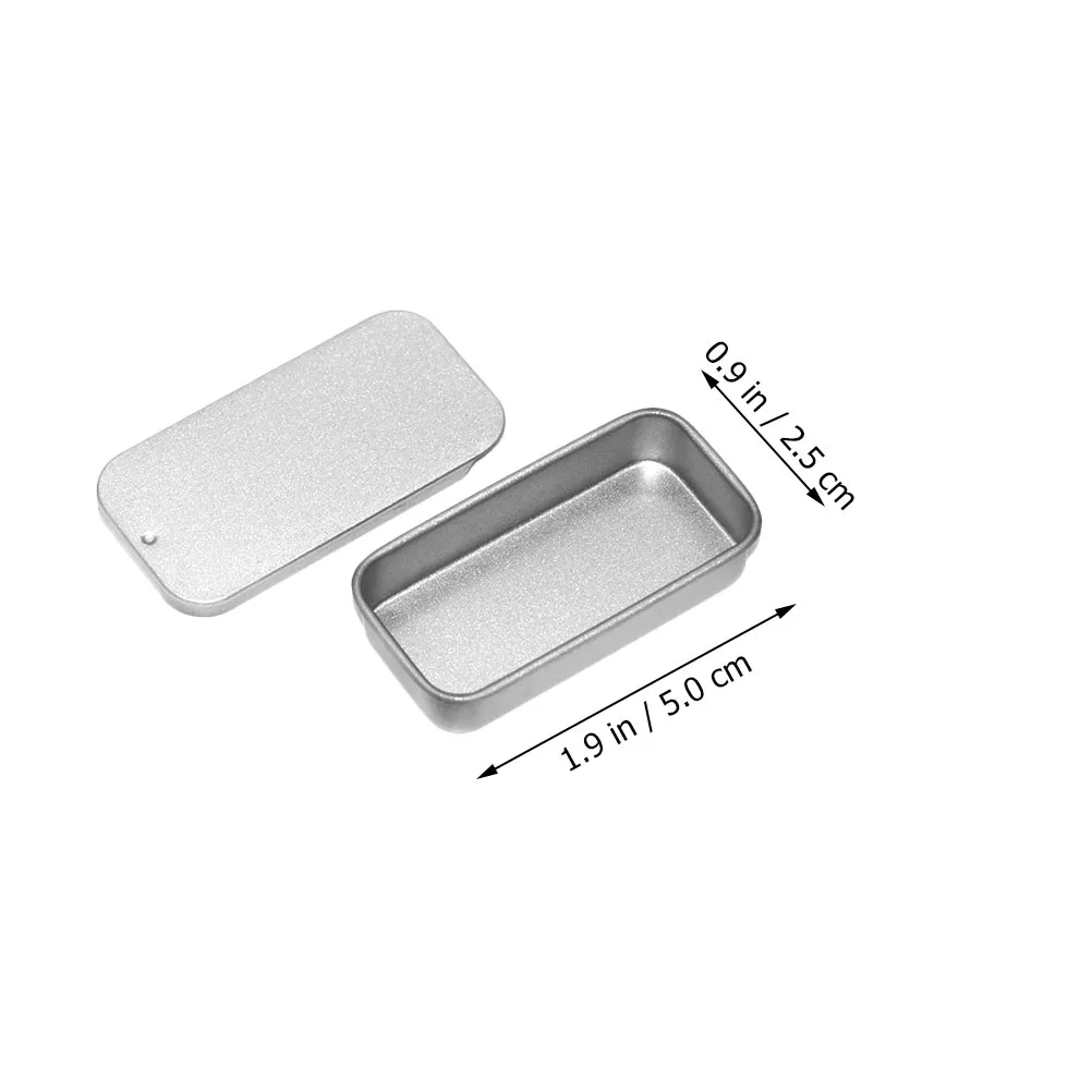 16 Pack Magnetic Push-Pull Lid Small Metal Tinplate Boxes for Candy ...