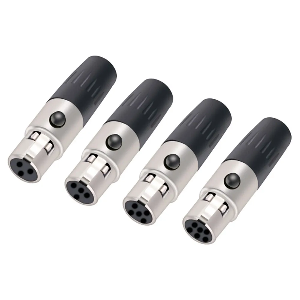 DHgate.com:10 Pack Gold-Plated Mini XLR 3/4/5 Pin Male Plug Microphone ...