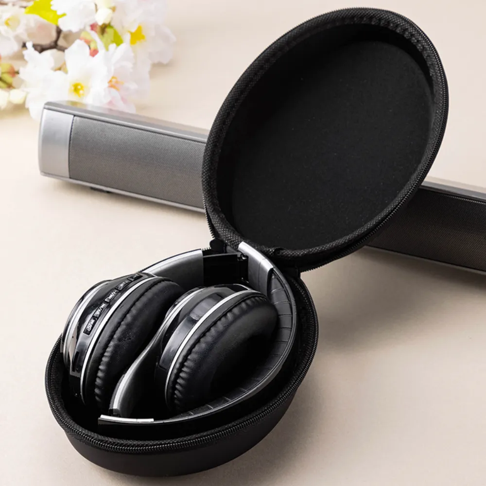 Ivinxy Genuine Leather Headphone Carrying Case with String Closure and ...