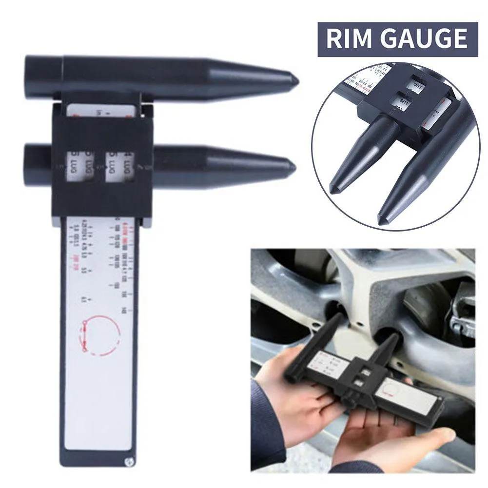 Professional PCD Wheel Rim Black Plastic Hole Measuring Gauge Ruler ...