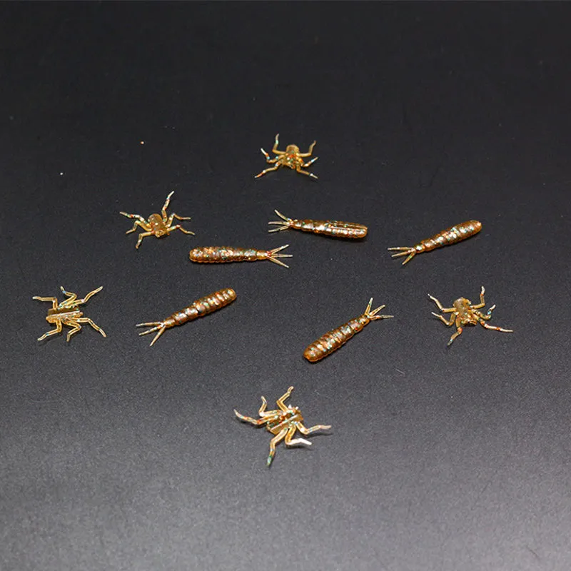 Artificial Damselfly Nymph Fly Tying Lures Pack Rubber Body and Legs ...