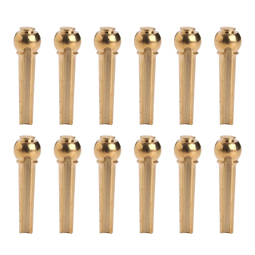 DHgate.com:12-Pack Guitar Brass Bridge Pin Set: Tune Up Acoustic Strings with Musician-Grade ...