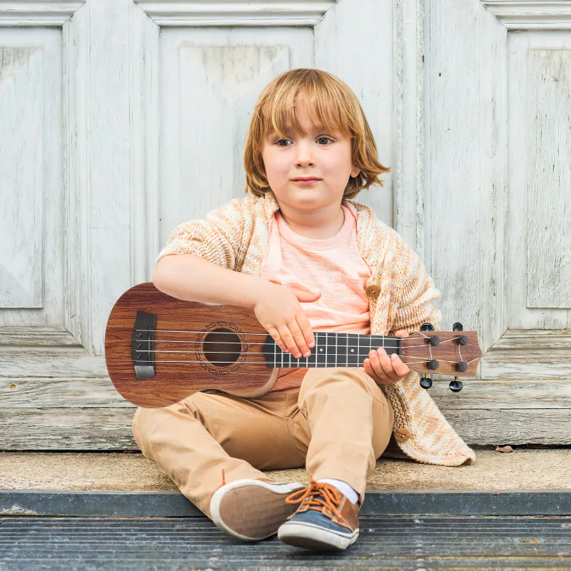 DHgate.com:Black Mini Ukulele Kids Guitar 4-String Small Musical ...