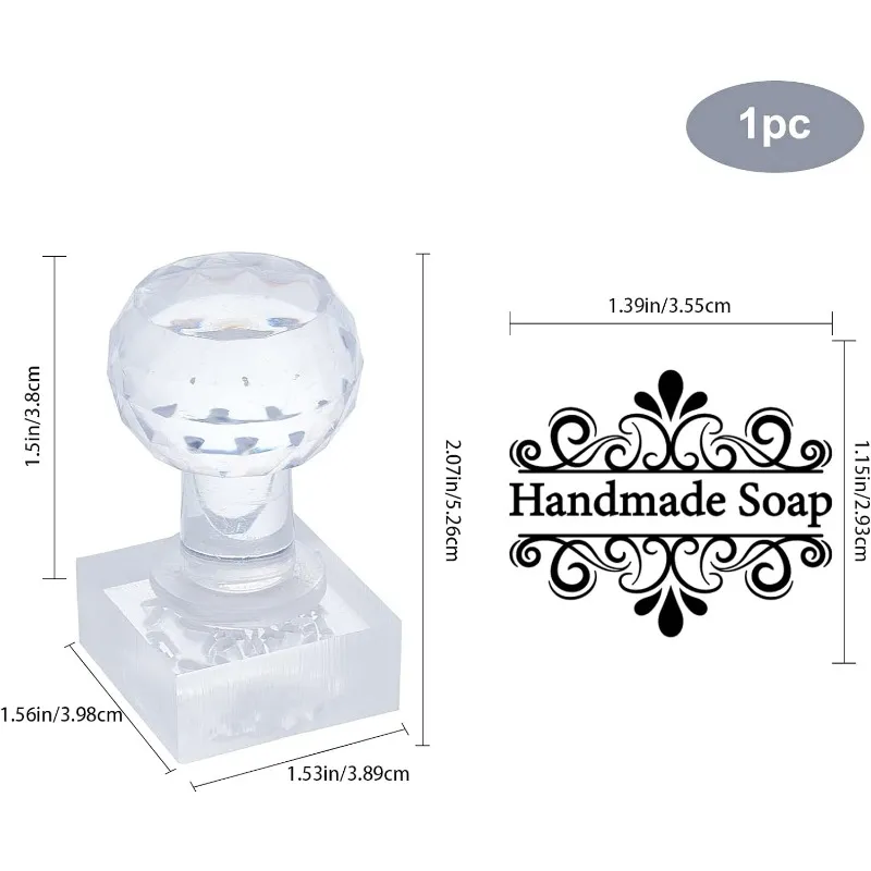Flower Acrylic Soap Stamp, Embossing Stamp for Handmade Soap with ...