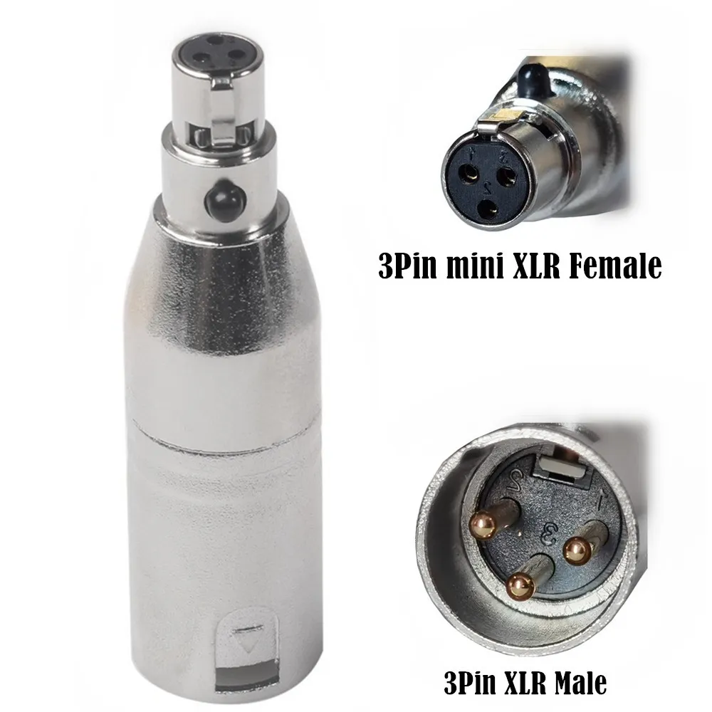 3pin Mini XLR Male Female to XLR Male Female Audio Cable Adapter 3 Pin ...