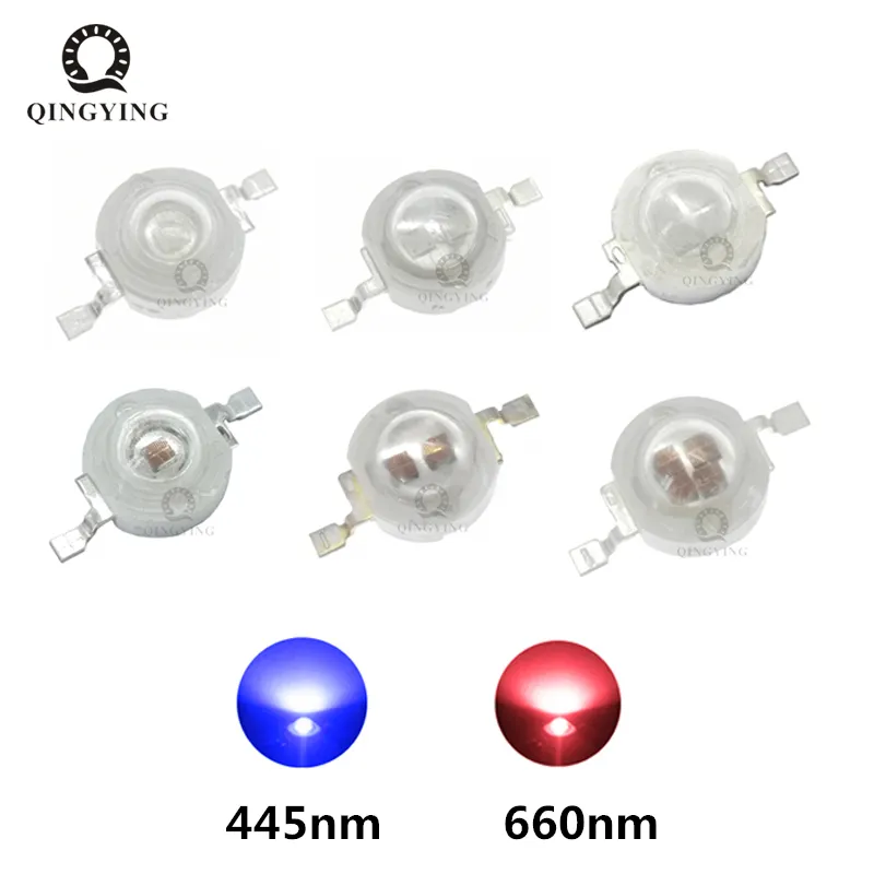 1W 3W 5W LED Grow Bulb Chips Royal Blue 445nm Deep Red 660nm SMD COB ...