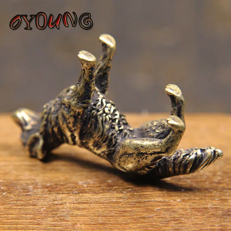 Antique Copper Hound Miniature Statue Zodiac Animal Dog For Home Metal ...