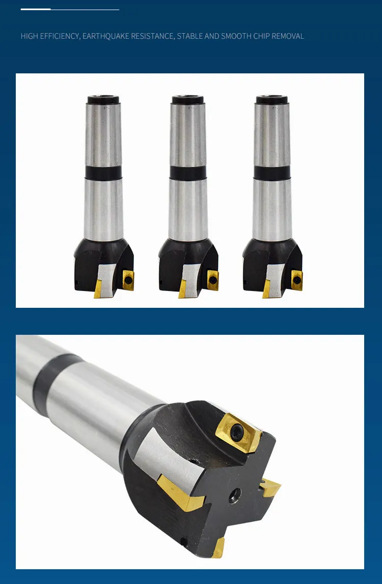 Indexable milling cutter with 400R Morse taper shank for APMT1604 ...