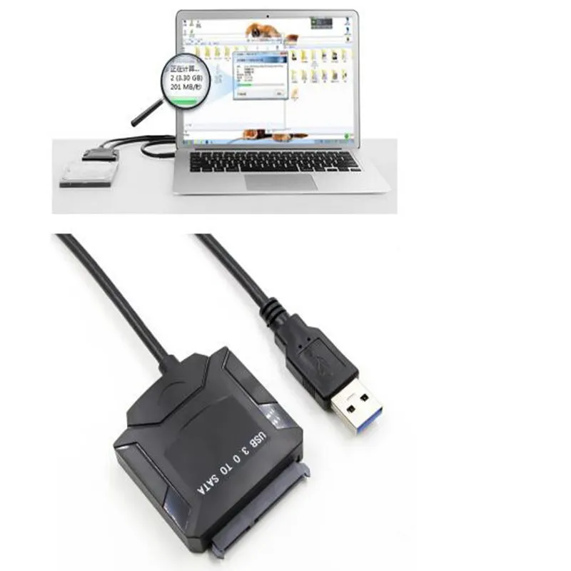 USB 3.0 to SATA Adapter Cable for 2.5 and 3.5 inch HDD SSD Hard Drives ...